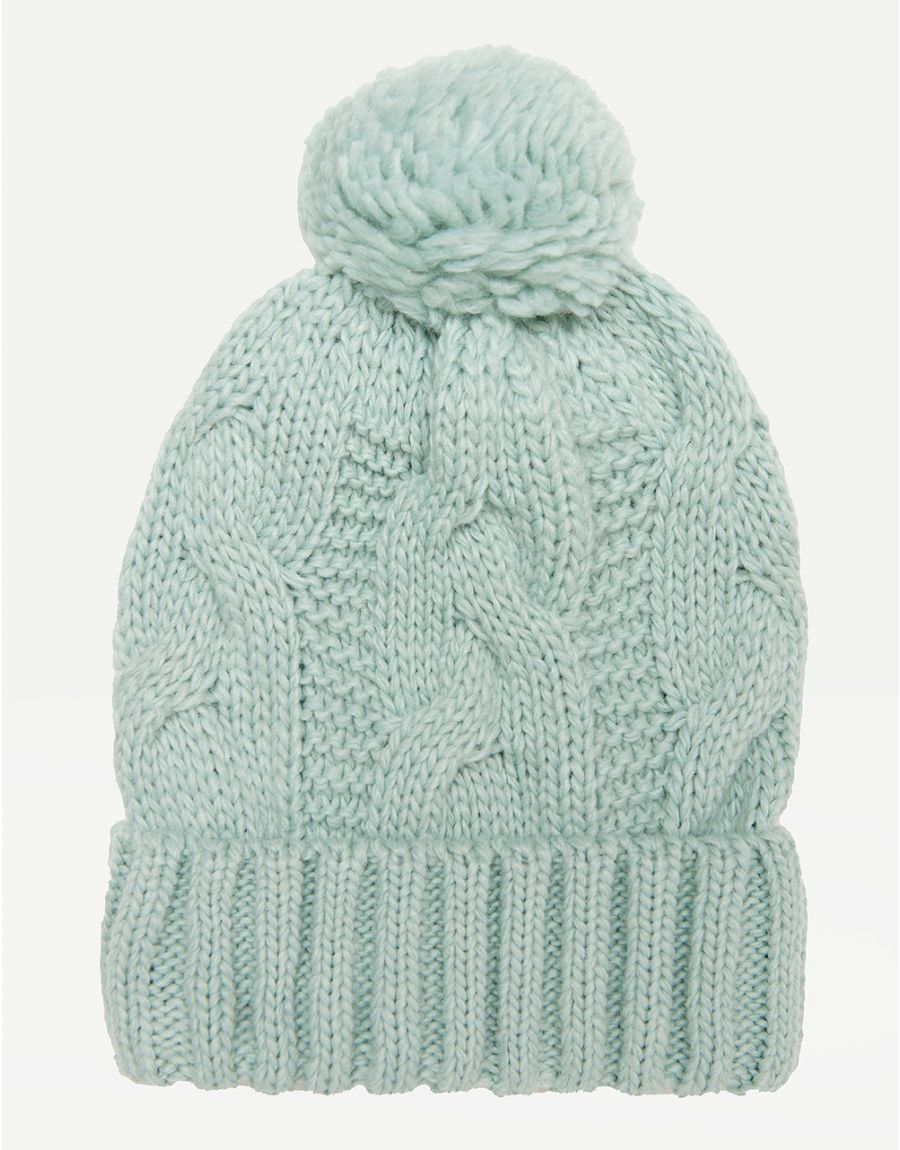 Bonnet vert pompon - Bonnets & Gants | Christine Laure