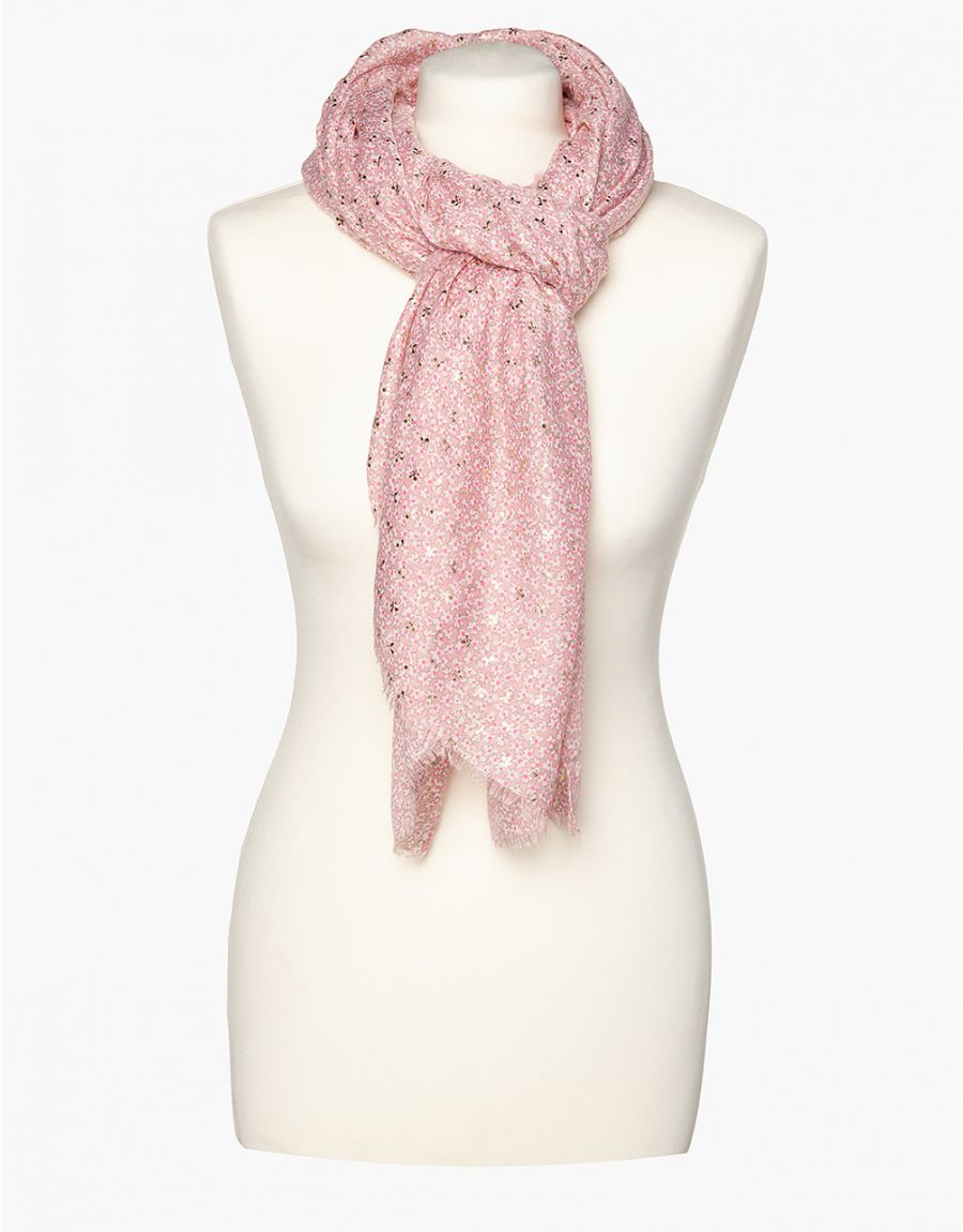 Foulard rose imprimé - Collection | Christine Laure