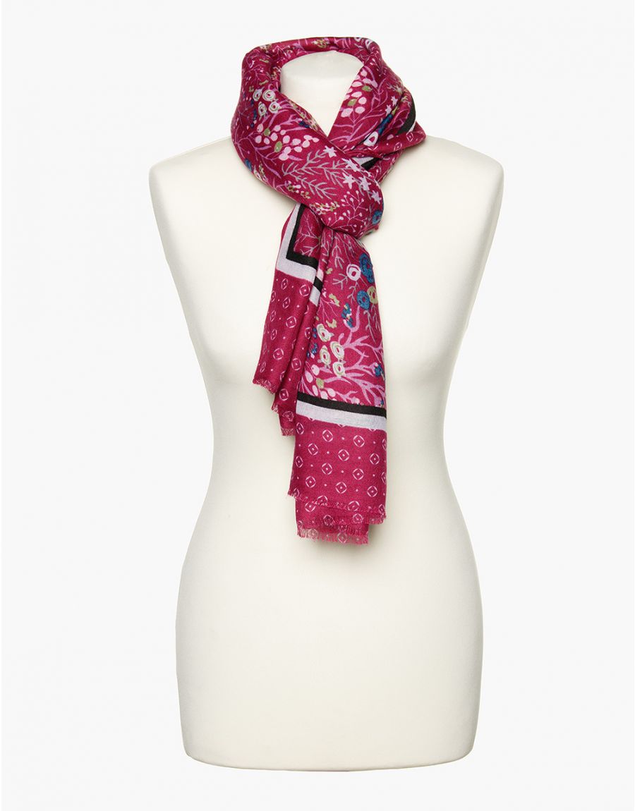 Foulard floral rose - Collection | Christine Laure