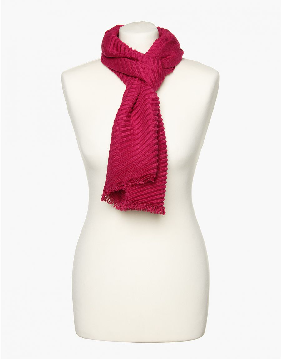 Foulard rose plissé - Foulards et Écharpes | Christine Laure